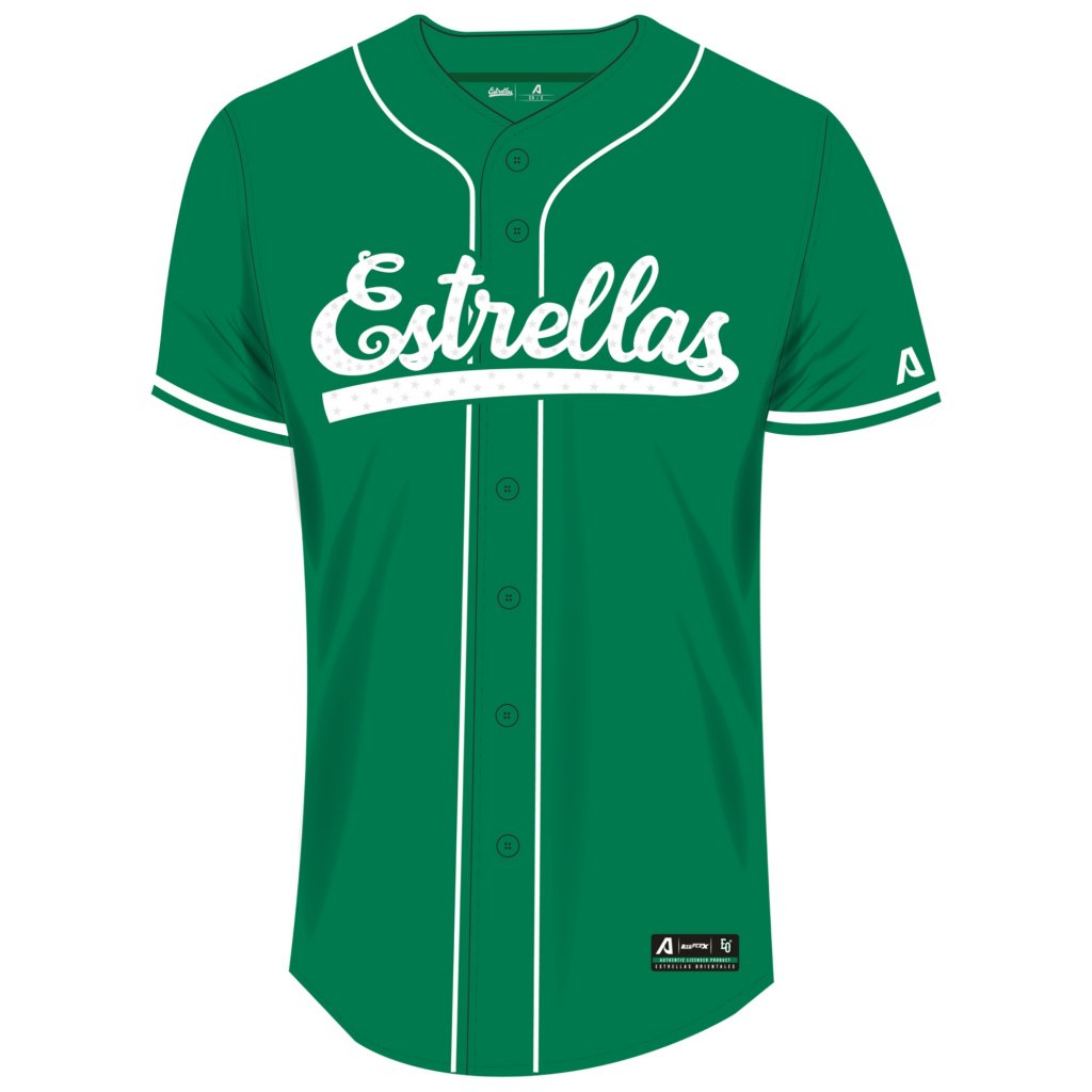 Men's Estrellas Orientales Tatis Jr #23 Replica Player Jersey Green ...